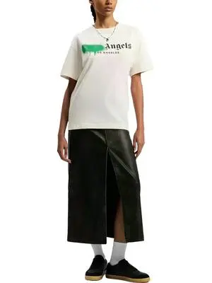 Palm Angels Spray City Los Angeles Dripping Logo T-shirt - Neutrals