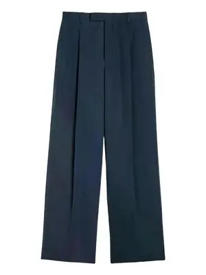 JIL SANDER Wide-leg Pressed Crease Trousers - Blue