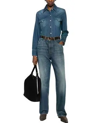 A.p.c. Chest Pocket Denim Shirt - Blue