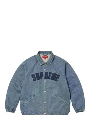 Supreme Logo Embroidered Jacket - Blue
