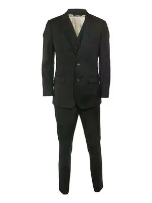 DOLCE & GABBANA Patterned Black Suit