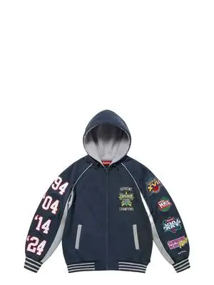 Supreme Playoffs Zip-up Hooded Sweater - Blue