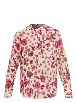 Isabel Marant Étoile Patch-pocket Floral Print Silk Blouse - Neutrals