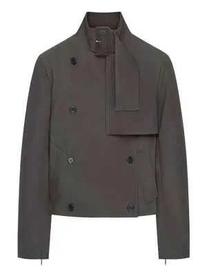 COURREGES Buckle Long-sleeves Cotton Jacket - Grey