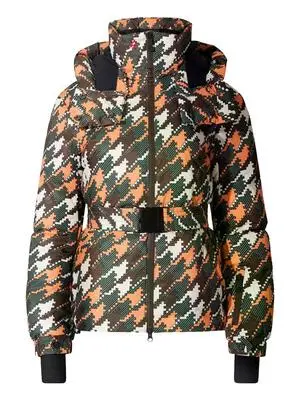 Perfect Moment Houndstooth Ski Jacket - Orange