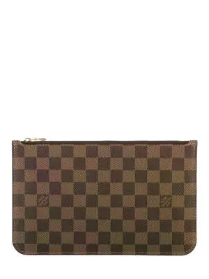 LOUIS VUITTON Damier Ebene Neverfull Mm Pouch - Brown