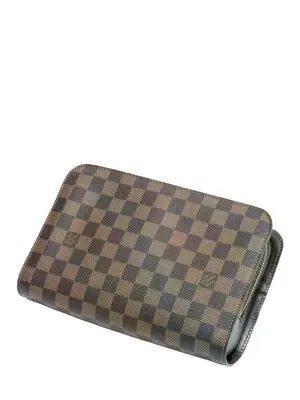 LOUIS VUITTON Saint Louis Clutch Bag In Damier Ebène Canvas - Brown