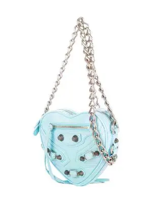 Balenciaga Mini Le Cagole Heart Crossbody Bag - Blue