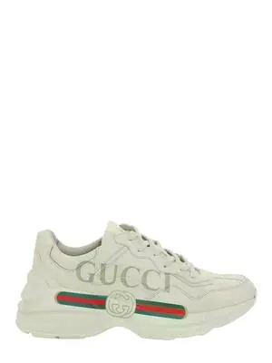 Gucci Rhyton Logo-print Sneakers - Neutrals