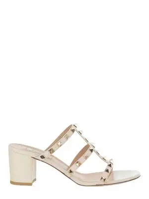 Valentino Garavani Valentino Garavani Rockstud Cage Heeled Sandals Neutrals