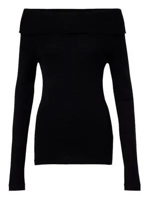 LISA YANG Lisa Yang Off-Shoulder Cotton And Cashmere Top