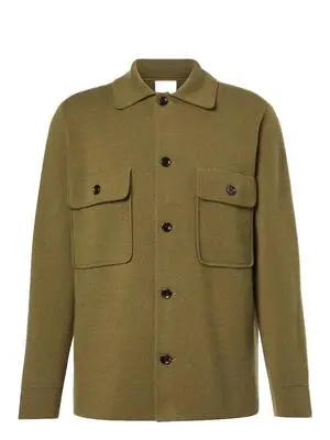 ALLUDE Wool And Cashmere Overshirt Green