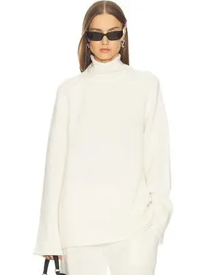 SRG Cashmere Oversized Turtleneck - Cream