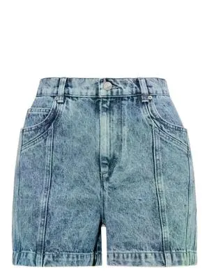 MARANT ETOILE MARANT ÉTOILE Acid Wash Denim Shorts Blue