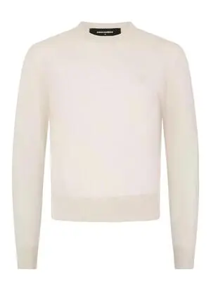 Dsquared2 DSQUARED2 Crew Neck Wool Sweater Neutrals
