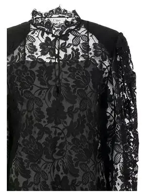 Chloé Floral-lace High-neck Dress - Black