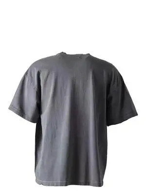SATOSHI NAKAMOTO Graphic Raw-cut T-shirt - Grey