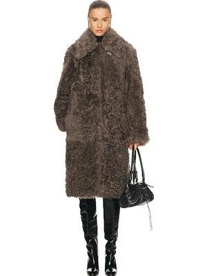 Helmut Lang Shearling Coat - Grey