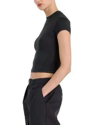 NEW BALANCE Fitted Cropped T-shirt - Black