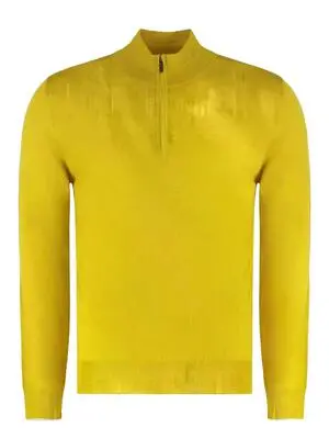 MOORER Half-zip Sweater - Yellow