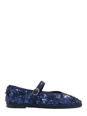 FLABELUS FLABELUS Pierre Sequined Buckle Espadrilles Blue