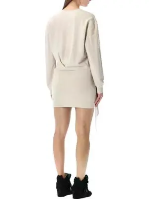 MARANT ETOILE Zae Long-sleeve Mini Dress - Neutrals