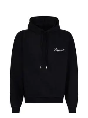 Dsquared2 Signature Embroidered Logo Hoodie - Black