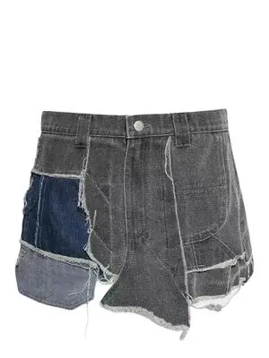 Natasha Zinko Patchwork Mini Skirt - Grey