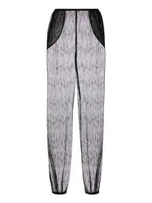 THE FRANKIE SHOP Orissa Sheer Wide-leg Pants - Black