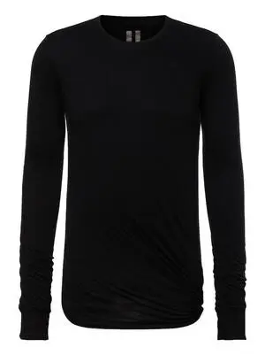 Rick Owens Cotton Long Sleeve Top - Black