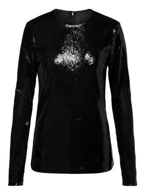 TOTEME Sequined Jersey Top - Black