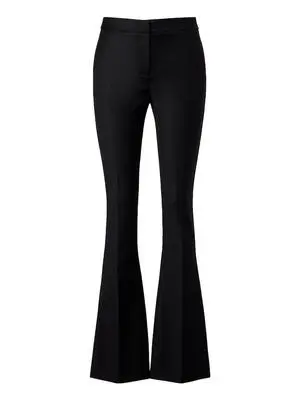 Blumarine Pleated Flared Trousers - Black