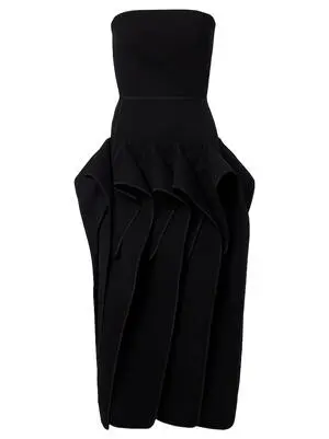 Maticevski Breakout Draped Midi Dress - Black