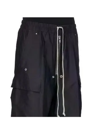 Rick Owens Rick Owens Drawstring Pocket Wide Leg Trousers Black