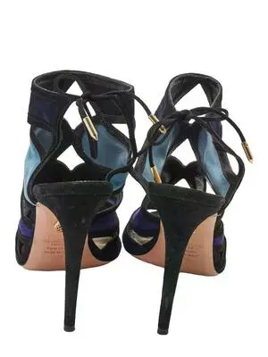 AQUAZZURA Vika Strappy Stiletto Heel Sandals - Blue