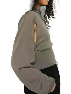 Rick Owens High-neck Long Sleeve Top - Grey