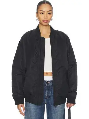 FRAME The Smoke Bomber Jacket - Black