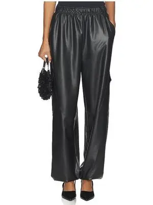 LAPOINTE Textured Faux Leather Jogger