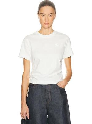 Burberry Embroidered Logo T-shirt - Chalk