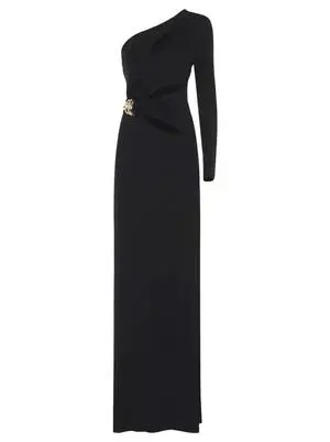 Elisabetta Franchi One-shoulder Cut-out Maxi Dress - Black