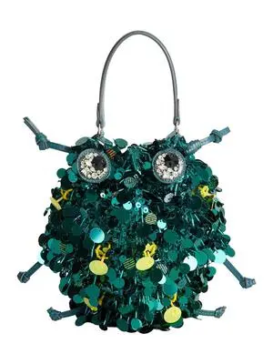 ANYA HINDMARCH Sequin Beetle Tote Bag Green