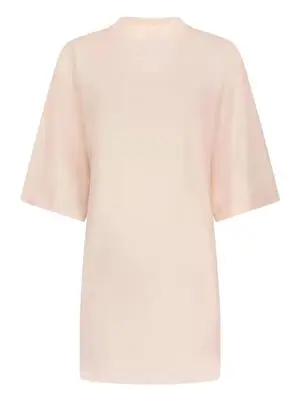 Loulou De Saison Crew Neck Mini Dress - Neutrals