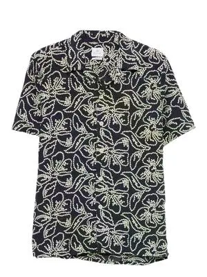 Paul Smith Floral-embroidery Shirt - Blue
