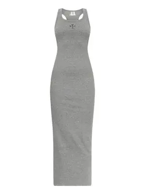 Vetements Logo-detail Sleeveless Dress - Grey