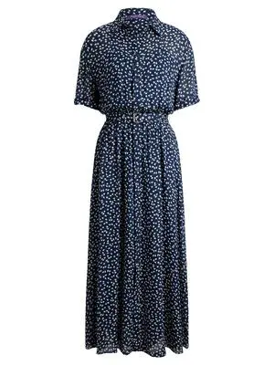 Ralph Lauren Sura Midi Shirt Dress With Geometric Print - Navy