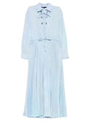 Maje Pleated Maxi Dress - Blue