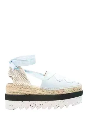 Stella McCartney Platform Ribbon Espadrilles - Blue