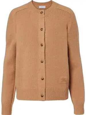 Burberry Ekd Cashmere-blend Cardigan - Beige