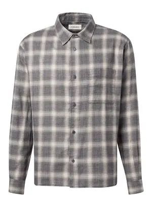 FRAME Plaid Cotton Shirt - Grey