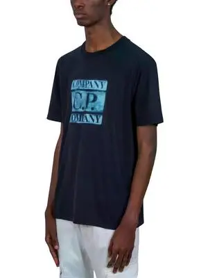 C.P. COMPANY Logo-detail Short-sleeve T-shirt - Blue